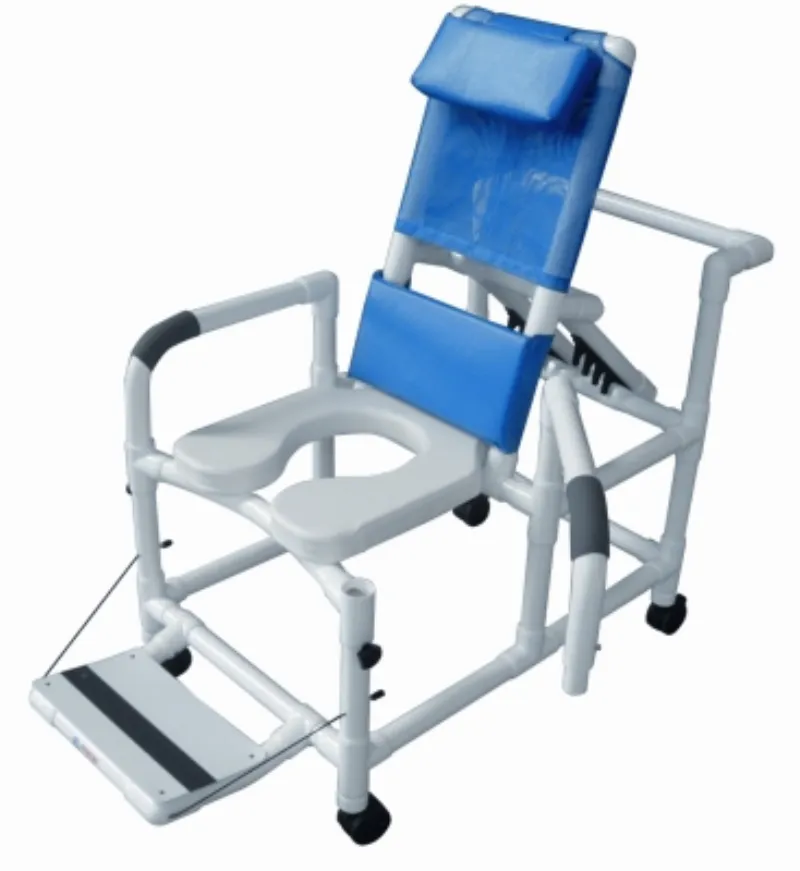 Lumex PVC Reclining Shower Commode Chair