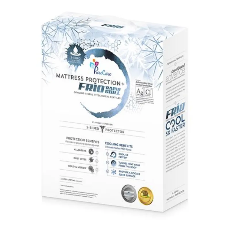 FRIO Cooling 5-Sided Antimicrobial Mattress Protector - Twin Size