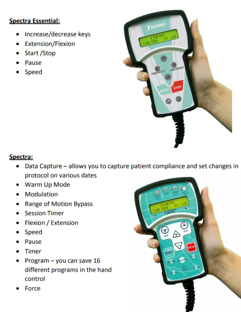 Spectra Series Knee CPM Machines