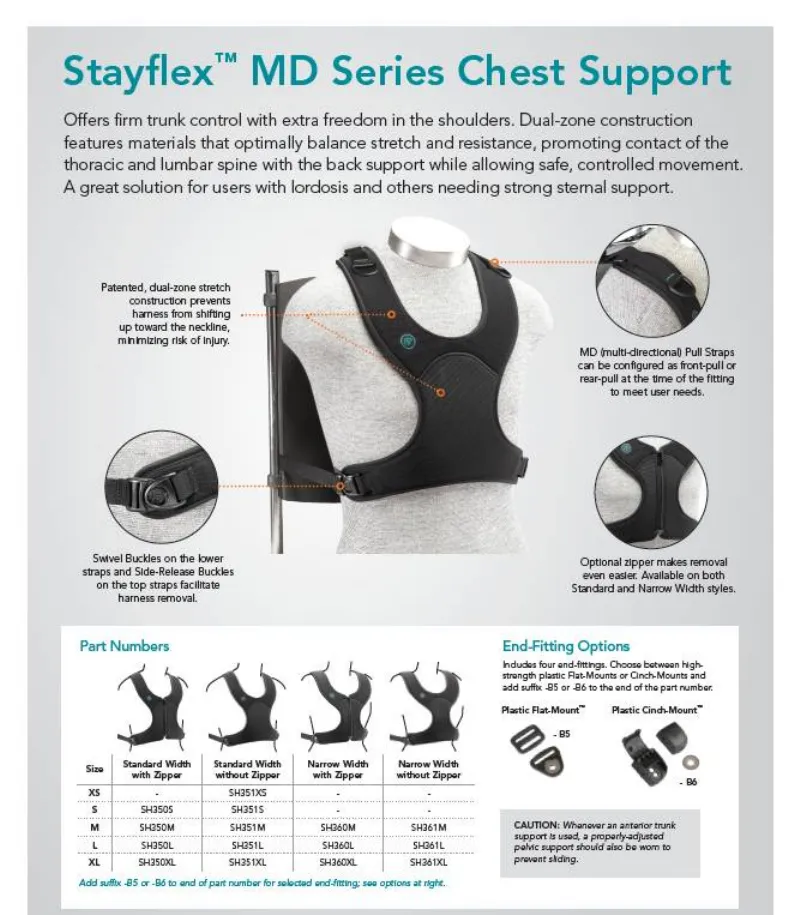 Bodypoint Stayflex Wheelchair Harnesses