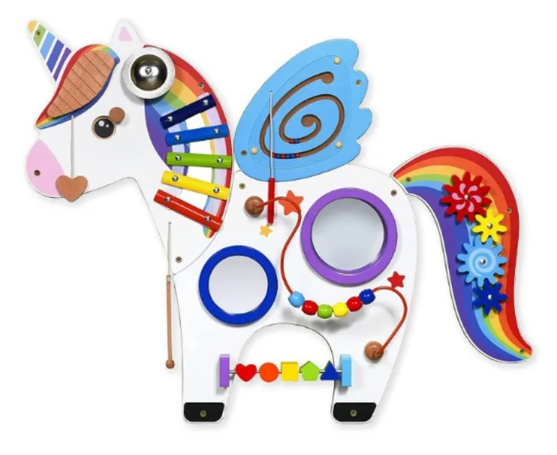 Unicorn Sensory Activity Wall Panel Toy for Kids by Enabling Devices