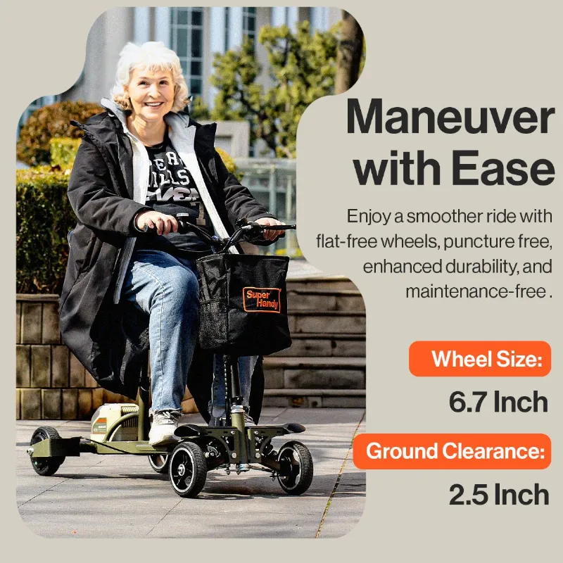 SuperHandy 4 Wheel Mobility Scooter Pro with Foldable Design and 330 ...