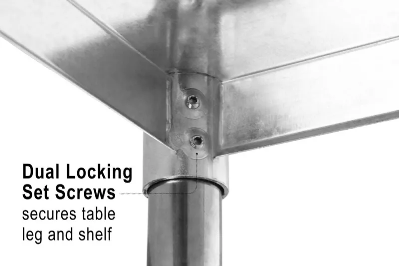 Stainless Steel Lab Table with Adjustable Shelf