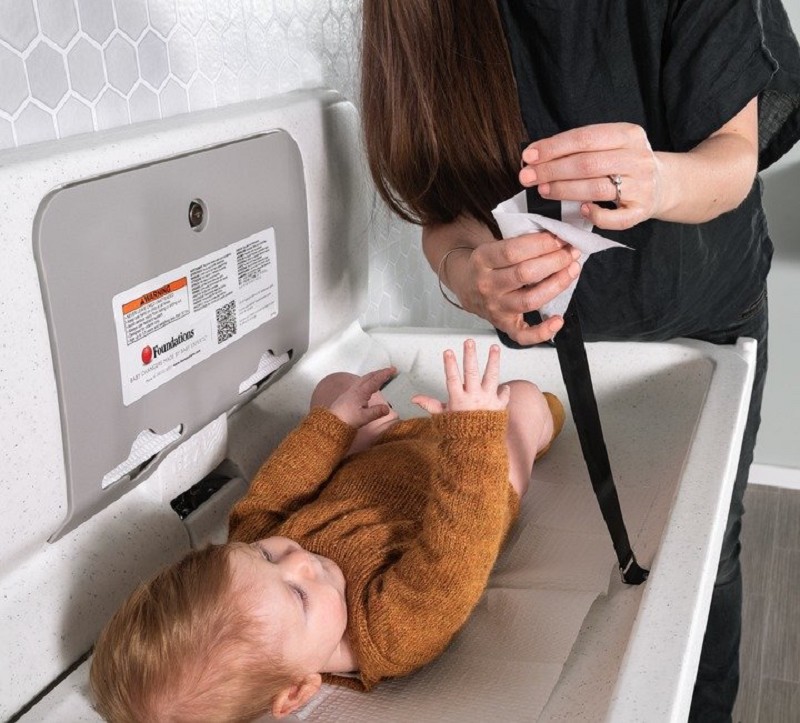Wall Mounted Horizontal Foundations Ultra Baby Changing Station with 5 ...