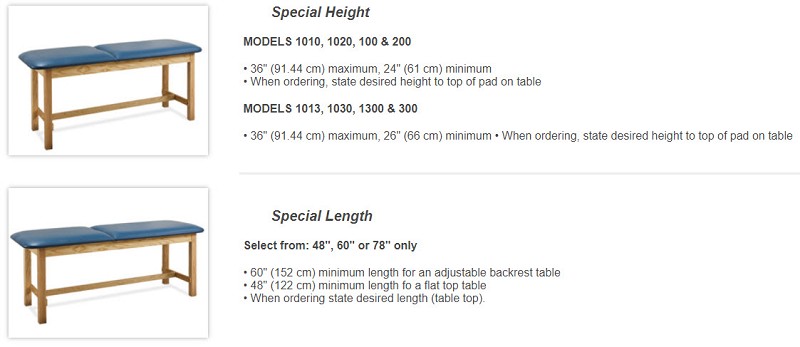 Fixed Height Medical Treatment Table with Storage Shelf by Clinton