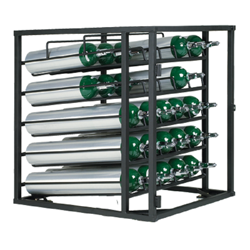 Layered Stacking Oxygen Cylinder Racks by Responsive Respiratory