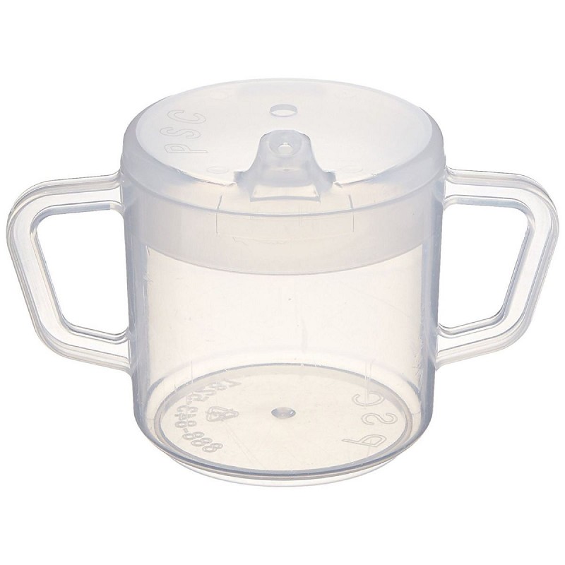 Two Handle Easy-Grip Pediatric Cup with Lid