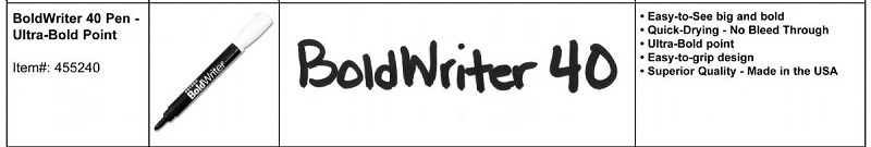 BoldWriter Easy-to-SeePens FOR SALE - FREE Shipping