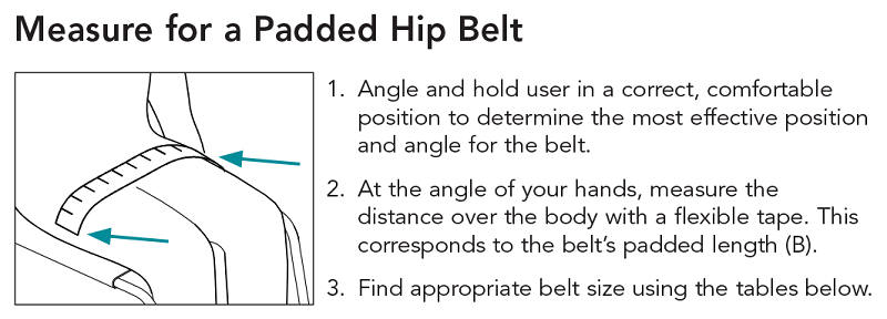 Bodypoint Two Point Padded Hip Wheelchair Belts