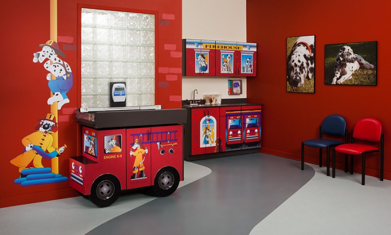 Fun Series Pediatric Scale Examination Table and Cabinet Set