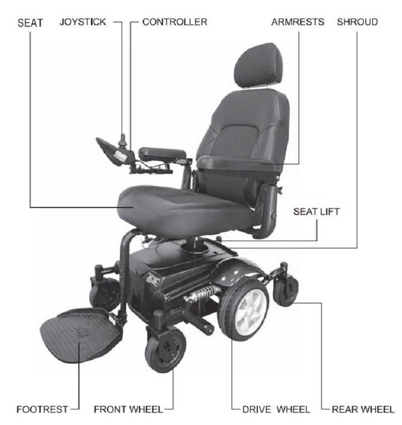 Vision Sport Electric Power Wheelchairs - Standard or Power Lift