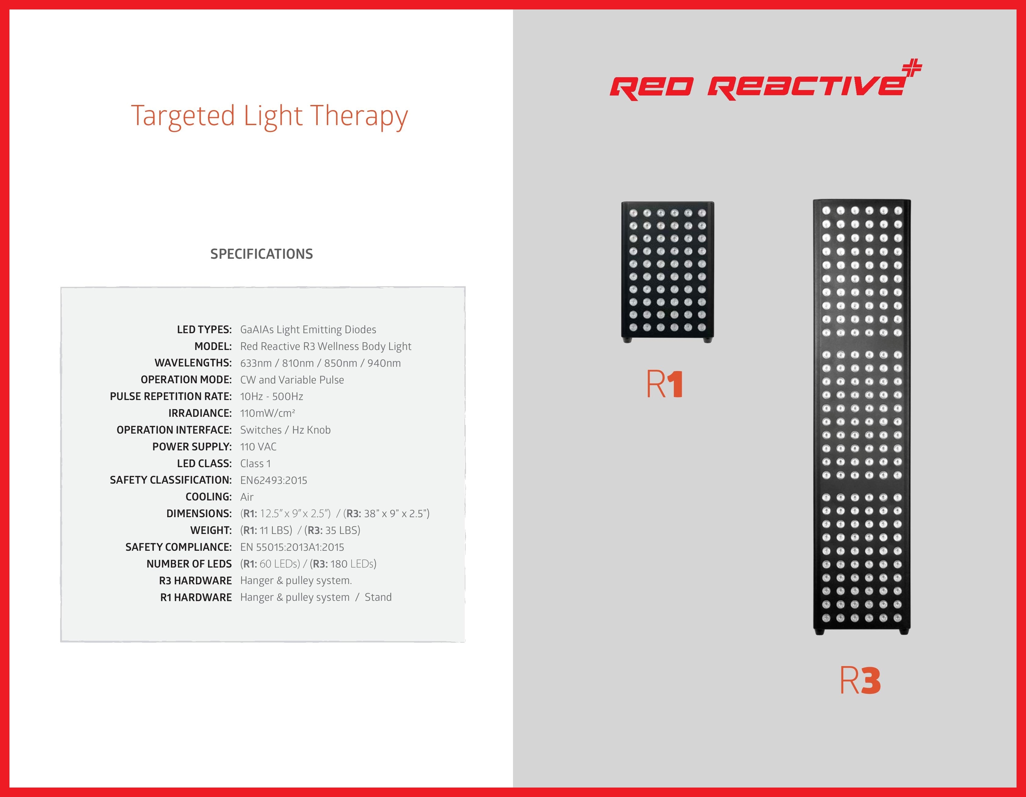 Medical-Grade Red and Infrared Light Therapy Panel by Red Reactive